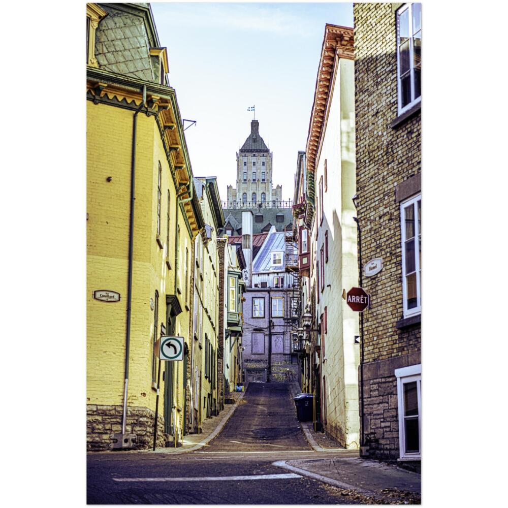 Old Quebec Alleyway - Quebec, QC - Premium Semi-Gloss Poster - Shaky ...